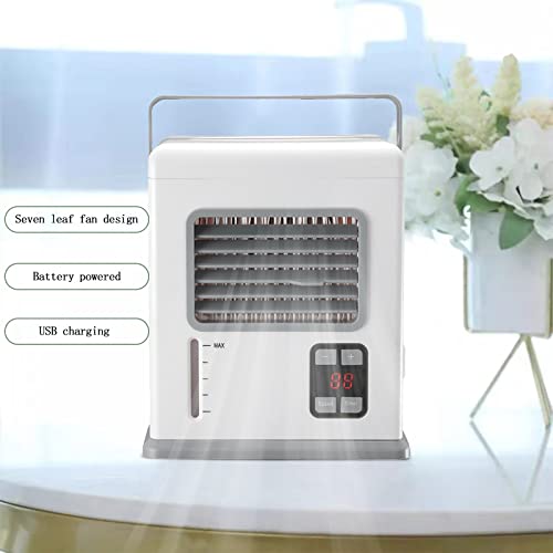 Portable A𝐢r Conditioner - Evaporative A𝐢r Cooler, USB Personal A𝐢r Conditioner Cool𝐢ng F𝐚n, Desktop Mist Humidifier F𝐚n for Home Office Outdoor Camping