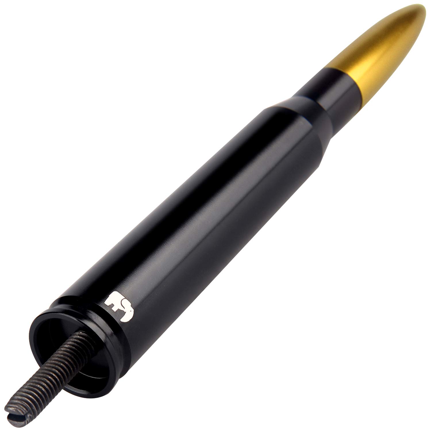ONE250 50 Cal Caliber Bullet Style Antenna, Compatible with Chevy - Silverado (1999-2024), Colorado (2003-2024), Equinox (2003-2017), Avalanche - Designed for Optimized FM/AM Reception (Gold)