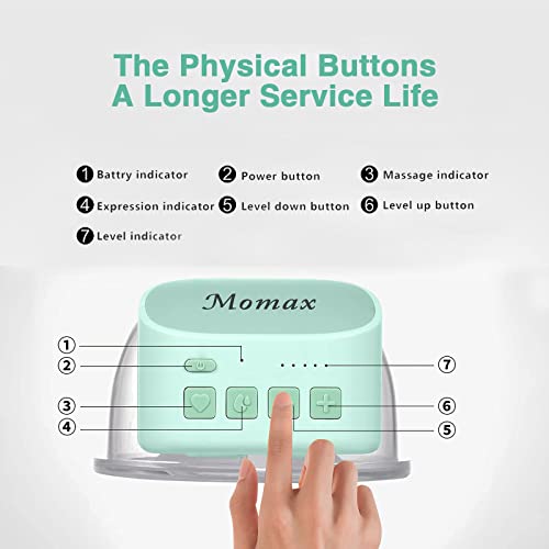 Hands Free Breast Pump - Wearable Breast Pump Electric,Portable Breast Milk Extractor & Collector, Silicone Breastfeeding Pumps,2 Modes 5 Adjustable Levels Rechargable Wireless Milk Pump for New Mom
