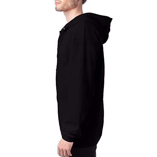 Hanes Men's Full Zip Ultimate Heavyweight Hoodie, Black, Medium