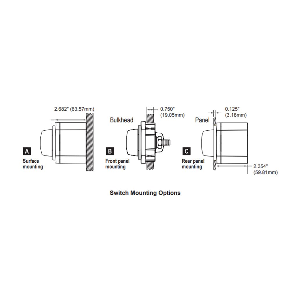 Blue Sea Systems 6007200 m-Series Battery Switch Selector, Black