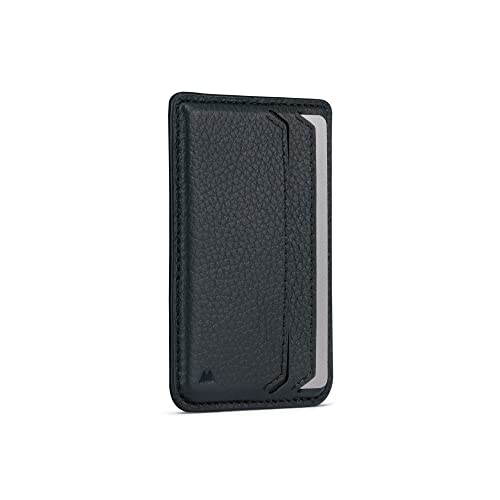 Mous β MagSafe Compatible Wallet Card Holder β Cell Phone Magnetic Wallet for iPhone 14/13/12 Series Phones β MagSafe Compatible Accessory - Black Leather
