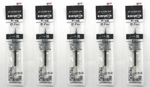 uni-ball Jetstream Fine Point Roller Ball Pens Refills for Standard Pen Type -0.7mm-black Ink-value Set of 5
