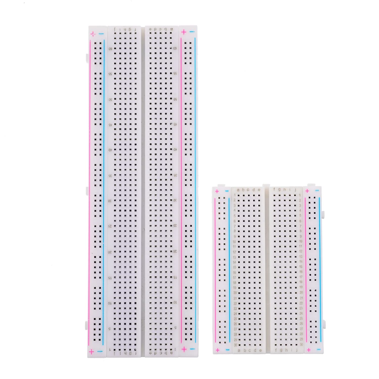 HUAREW Breadboard Kit with Power Supply Module, Jumper Wires,Battery Clip,830 & 400 tie-Points Breadboard