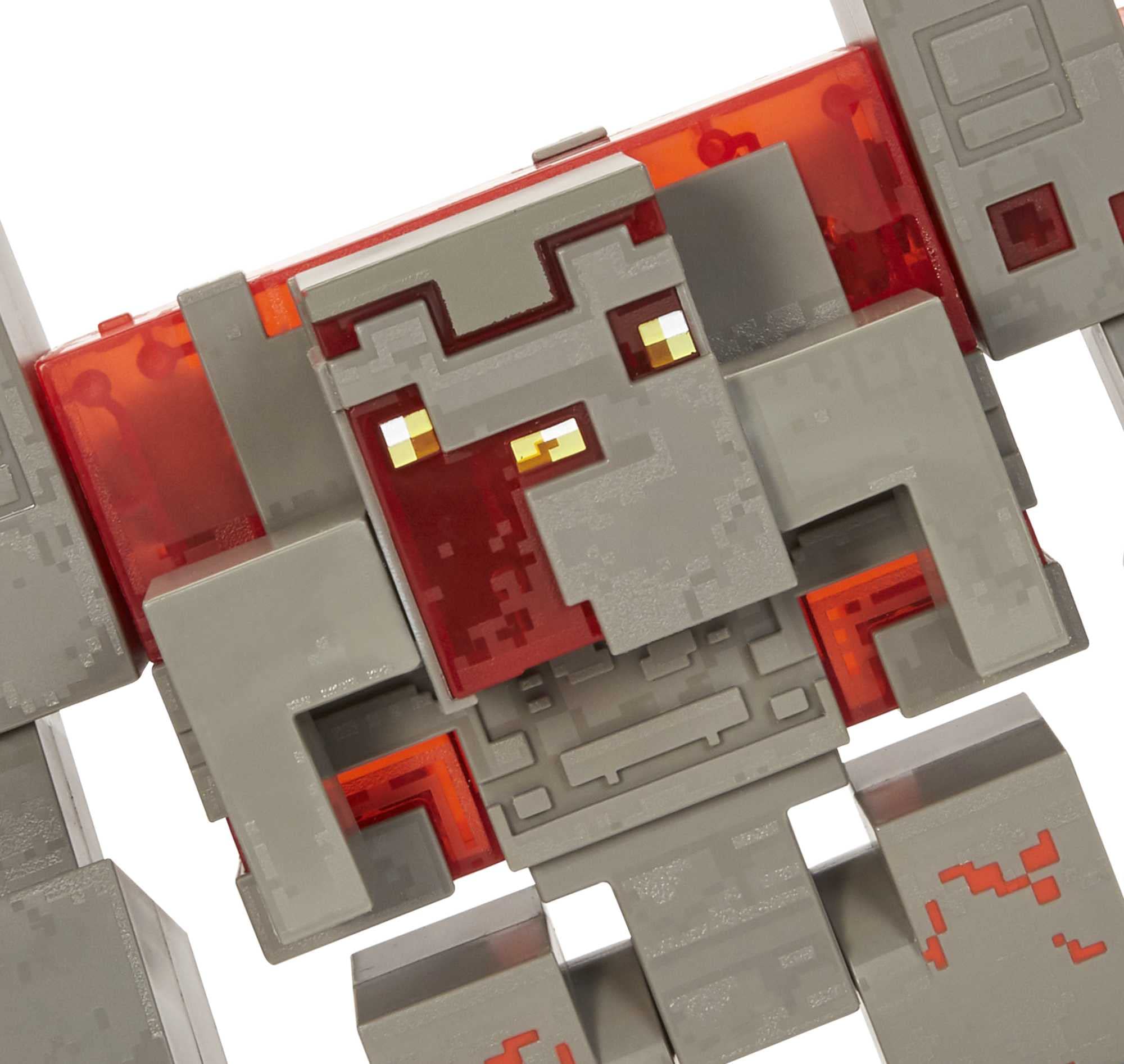 Minecraft Dungeons Redstone Monstrosity, Large Battle Figure (10-inch by 7.3-inch), Action and Adventure Toy Based on Video Game, Gift for Kids Age 6 and Older