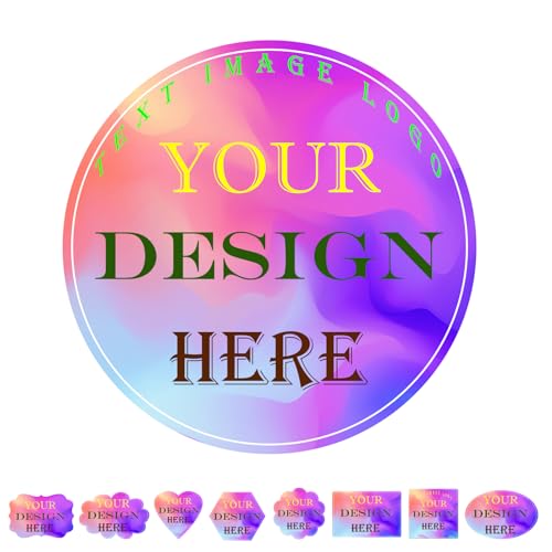 Custom Stickers Personalized Labels, JOVELLO Circle Custom Labels Stickers for Business, Logo, Office, Parties, etc - PVC Waterproof Material Labels (Circle)