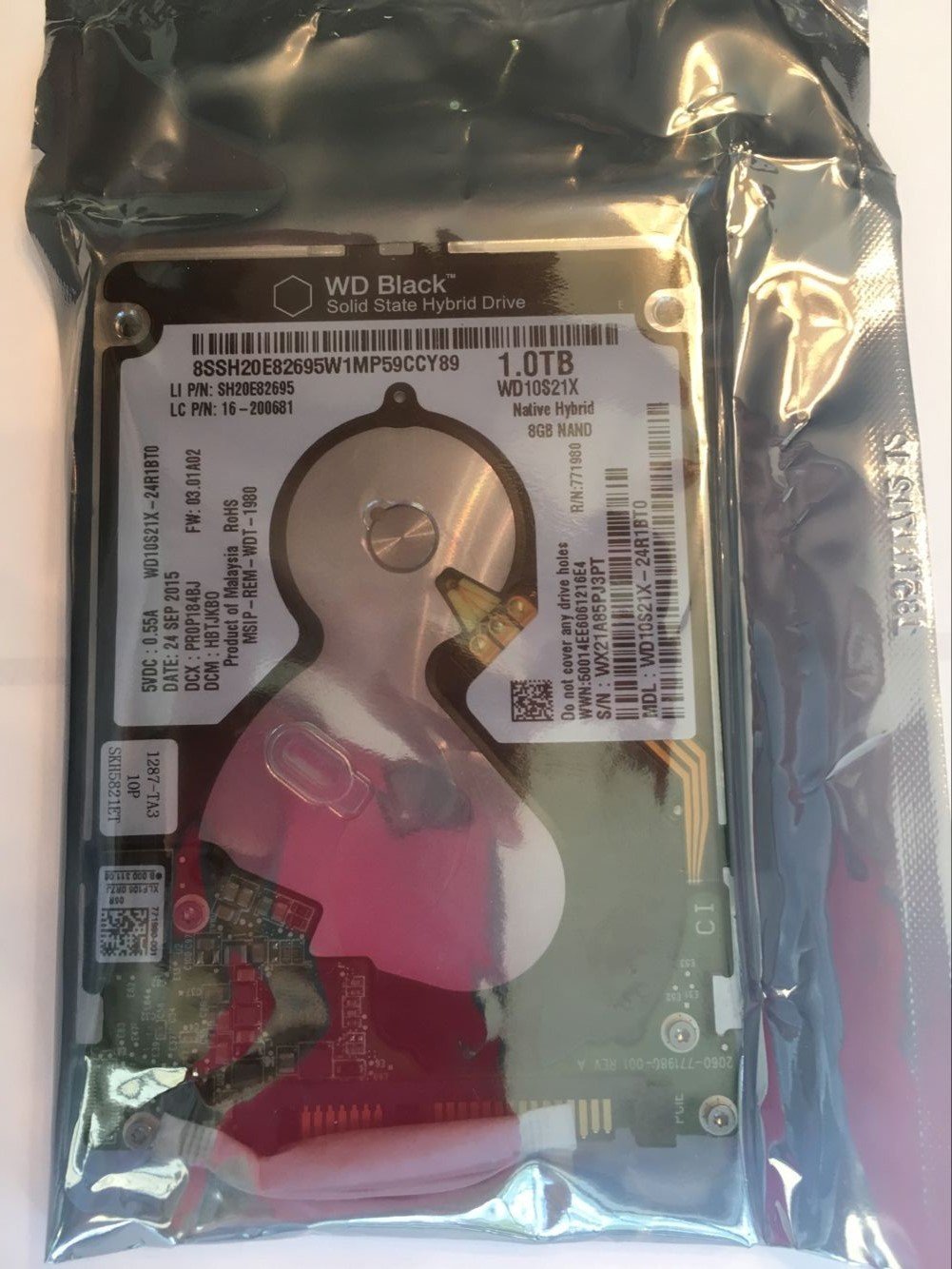 Western Digital WD10S21X 1TB SATA 6GB/S 5.4K RPM 16MB SSHD Solid State Hybrid hard drive