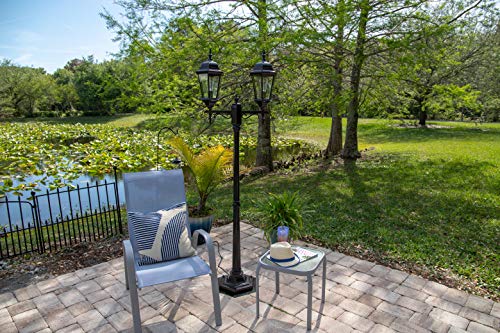 Kenroy Home 93434ORB Villa Lanterns, 2 Light Portable Post, Oil Rubbed Bronze
