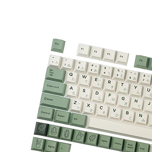 HONANA Botanical Garden Keycap Set 165 Keys Cherry Profile PBT Sublimation Japanese Keycaps for 61/68/87/96/104/108 Keys Mechanical Keyboard