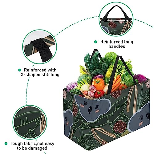 Cute Carla Print Large Capacity Laundry Organizer Tote Bag - Reusable and Foldable Oxford Cloth Shopping Bags