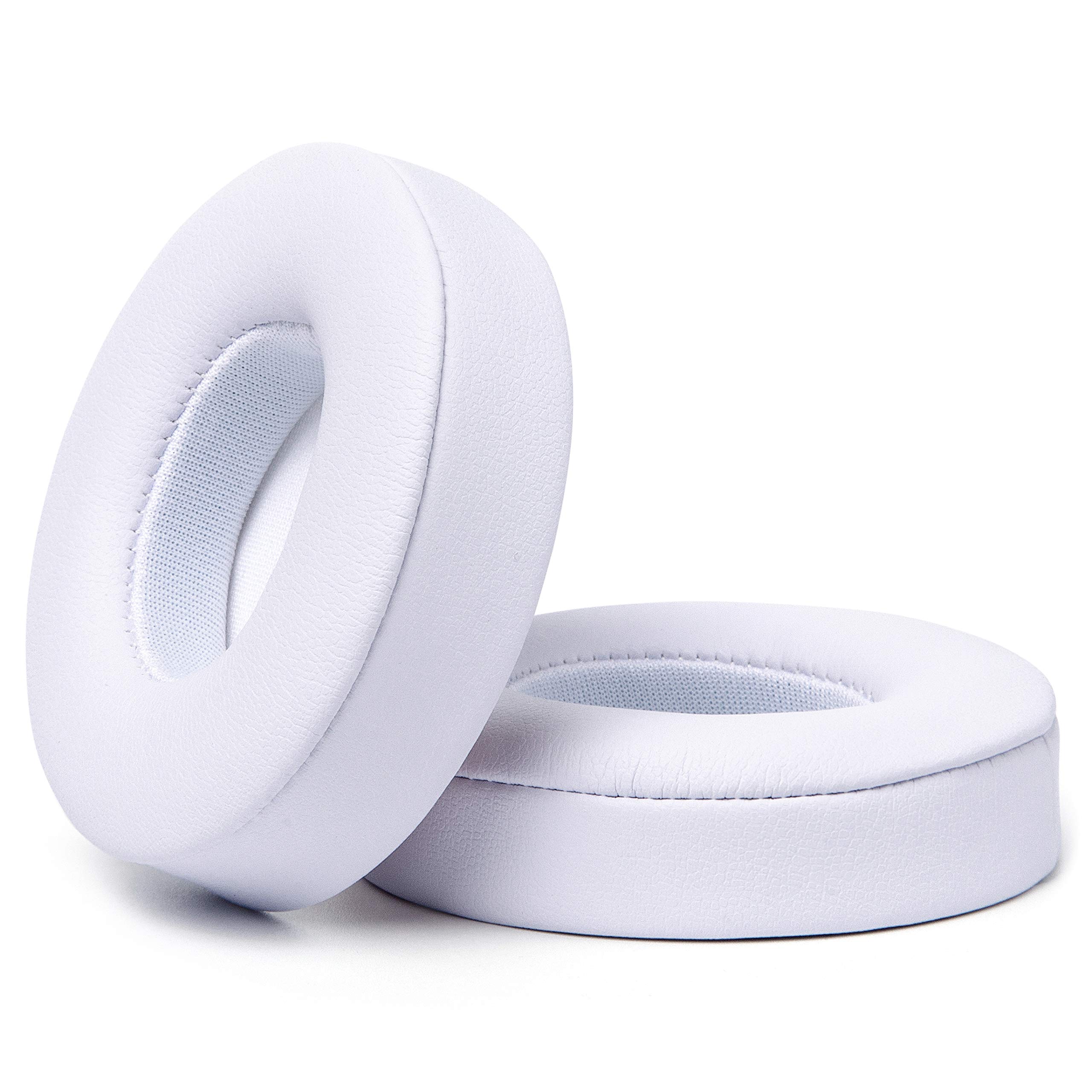 Wicked Cushions Replacement Ear Pads for Beats Solo 3 Wireless On Ear Headphones - Also fits Beats Solo 2 Wireless, Enhanced Noise Cancellation, Improved Comfort, Industrial Adhesive | White