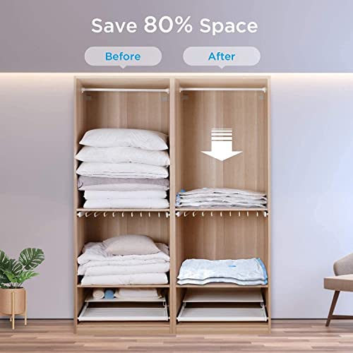 Jumbo Vacuum Storage Bags, 6pcs Space Saving Seal Bags ,Compression Bags for Travel,Vacuum Seal Bags for Bedding
