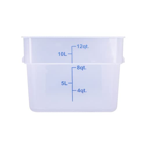 CenPro 29A-057 Square Food Storage Container - 12 Qt. Capacity - Translucent - NSF