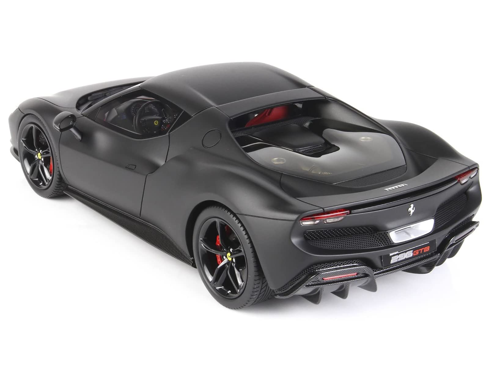 BBR 296 GTB Matt Black with Display CASE Limited Edition to 20 Pieces Worldwide 1/18 Model Car P18210 MB1