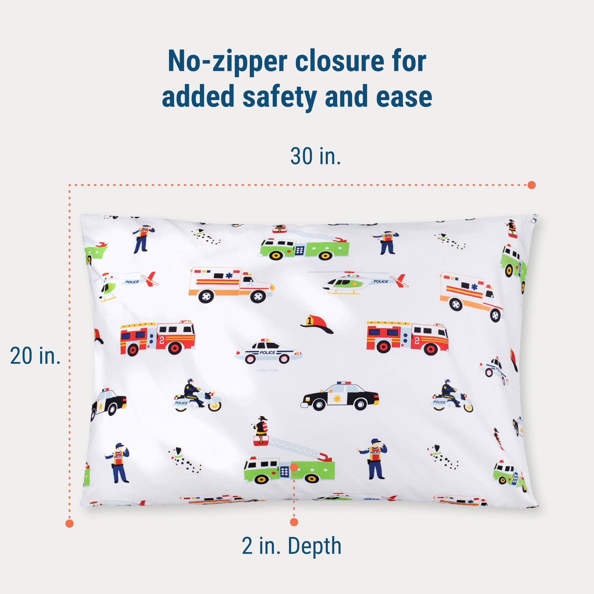 Wildkin Kids Microfiber Pillow Case for Boys and Girls, Soft Breathable Microfiber Fabric, Measures 20 x 30 Inches, Fits a Standard Size Pillow (Heroes)