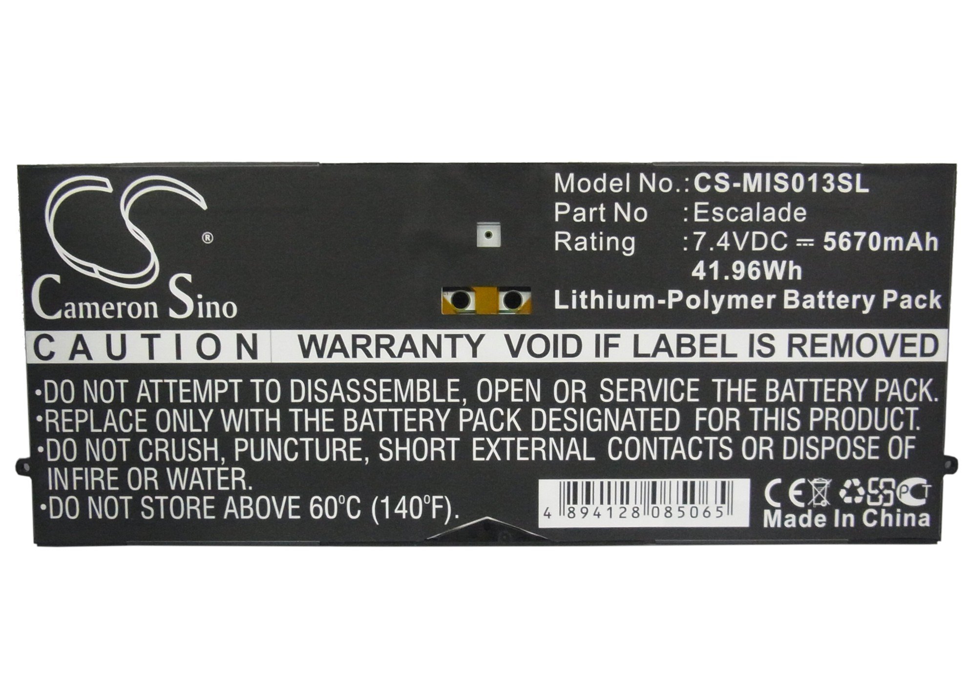 Cameron Sino New Replacement Battery Fit for Microsoft(5670mAh / 41.96Wh)