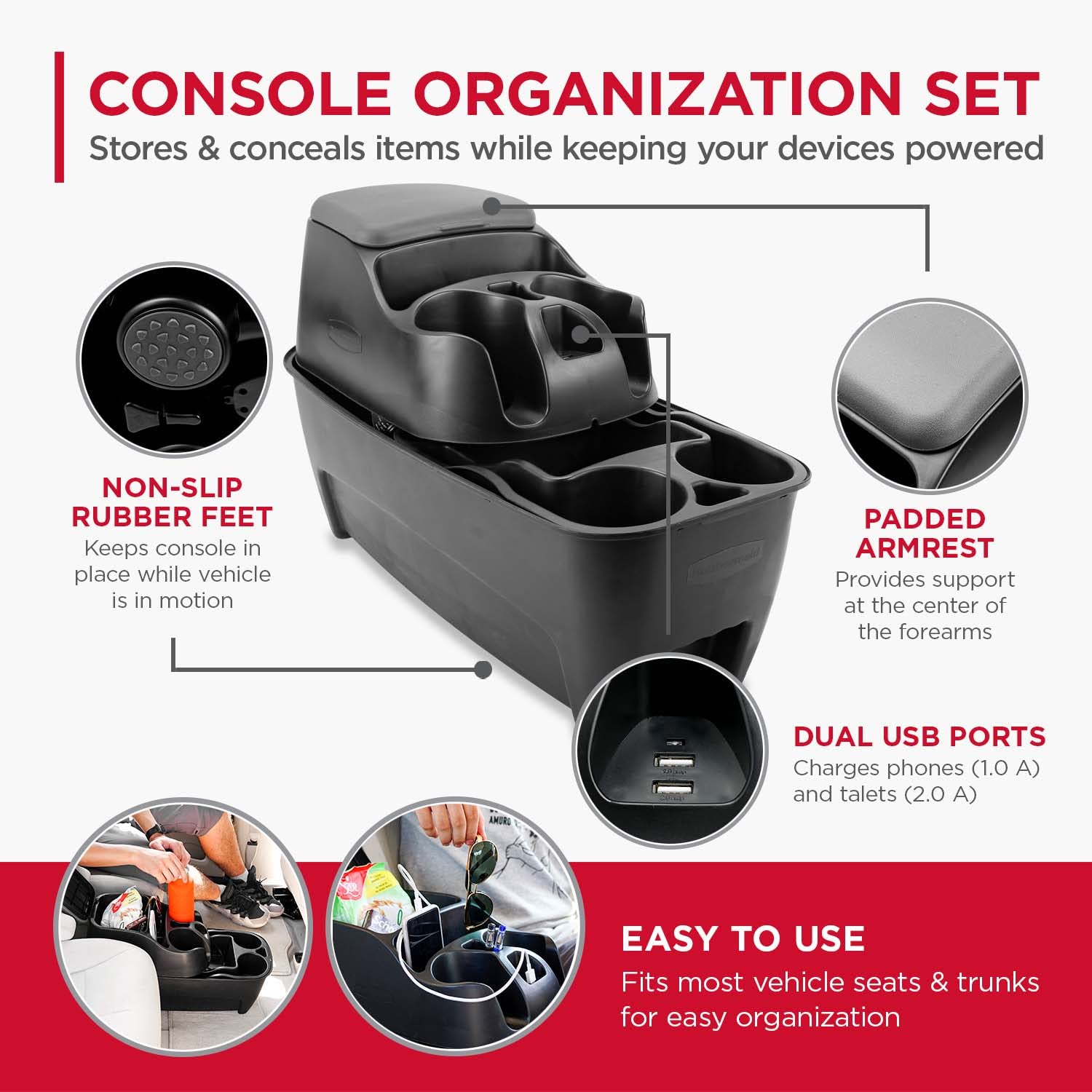 Rubbermaid RM Console Combo (USB)