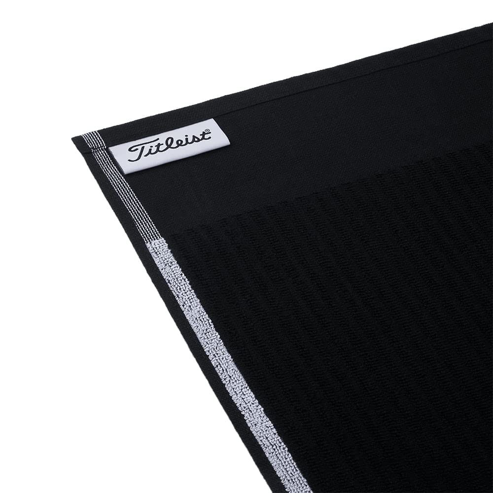 Titleist Black Towel, Black/White, 20 x 40-Inch