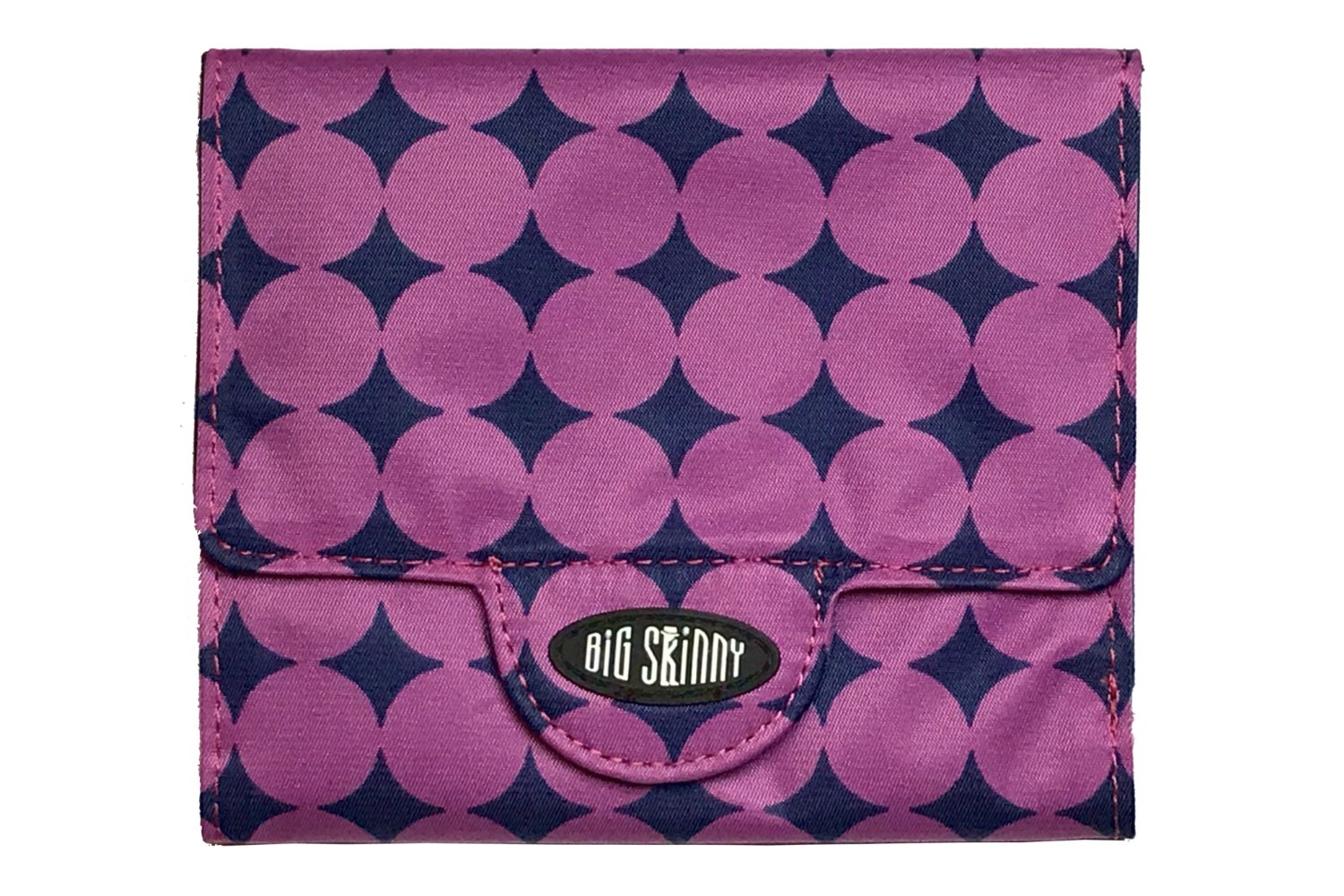 Big Skinny Trixie Key Lime Tri Fold Leather Wallet,Compact,Lightweight, Green, One Size