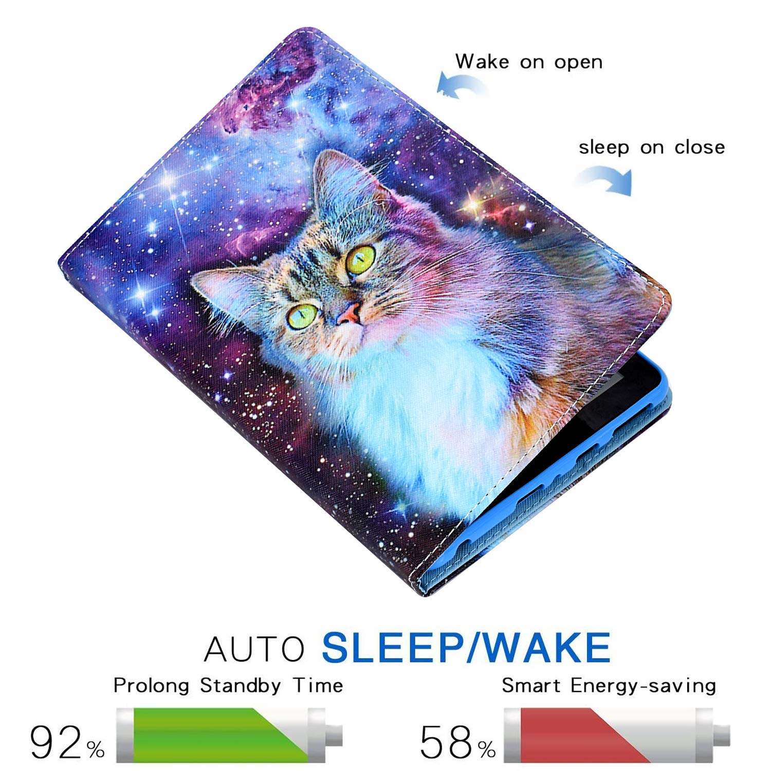 KEROM Case for Galaxy Tab A8 10.5 inch, PU Leather Folio Stand Cover Case for Samsung Galaxy Tab A8 10.5 inch 2022 SM-X200 X205 X207, Multi-Angle Viewing, Auto Wake/Sleep - Elephant