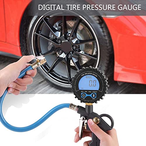 Digital Tire Pressure Gauge, Tire Pressure Gauge 3β200PSI Range LCD Backlit Accurate Reading Universal Replacement for Car Truck RV