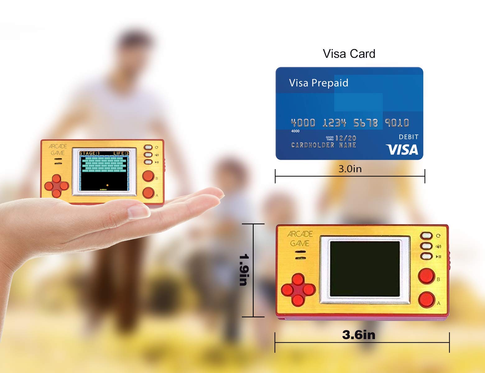 LEHAWU Handheld Portable Arcade Video Game Console iWawa Retro Pocket 150+ Games for Kids to Adult