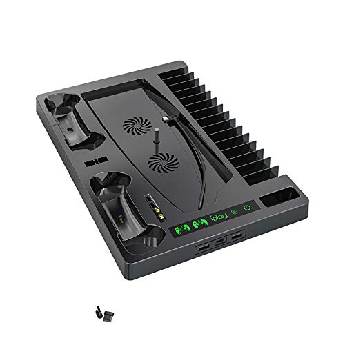 PS5 Vertical Stand Cooling Fan and Controller Charger Console Charging Station Fan Cooler for Playstation 5 PS5 Docking Station, Black