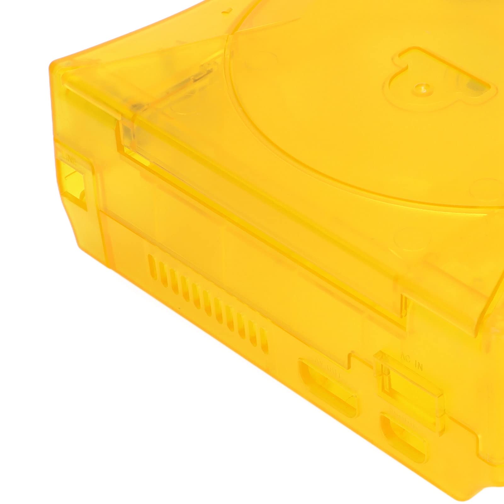 Translucent Plastic case, Yellow Shock Absorbing Plastic Shell for SEGA Dreamcast DC