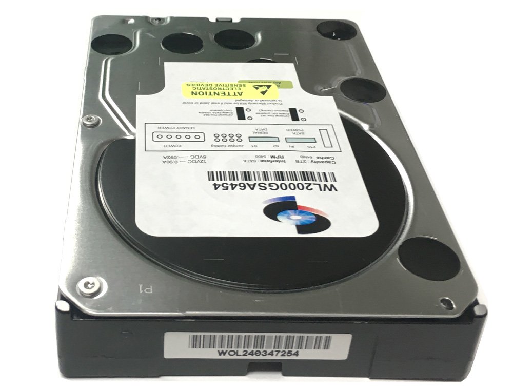 WL 2TB 64MB Cache 5400RPM SATA III (6.0Gb/s) 3.5" Internal Surveillance DVR Hard Drive - w/ 1 Year Warranty