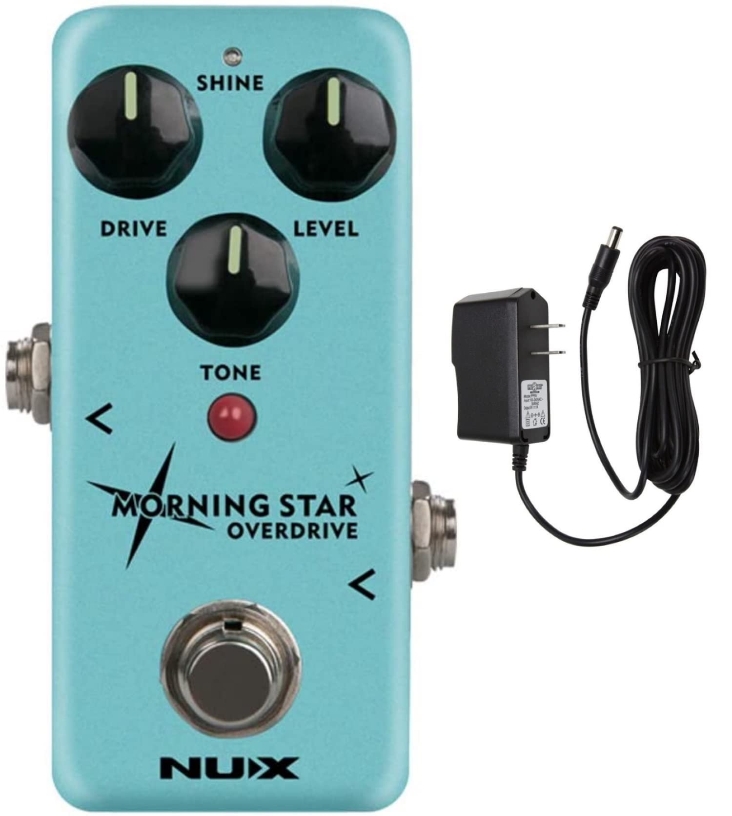 Briskdrop NUX Morning Star Overdrive Guitar Effect Pedal Bundle with Power Supply morningstarbundle1