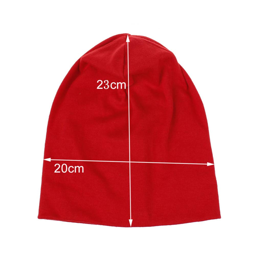 Qandsweet Baby Boy's Hat Kids Cool Knit Beanie Hats Toddlers Caps (Black Dark Grey Red White)