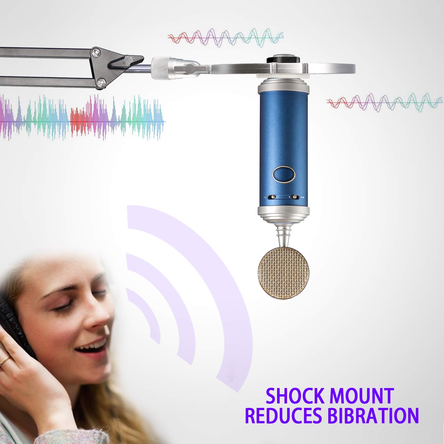 Bluebird Mic Shock Mount, Shockmount to Reduce Vibration Noise Matching Mic Boom Arm, Compatible for Bluebird SL Microphone by YOUSHARES