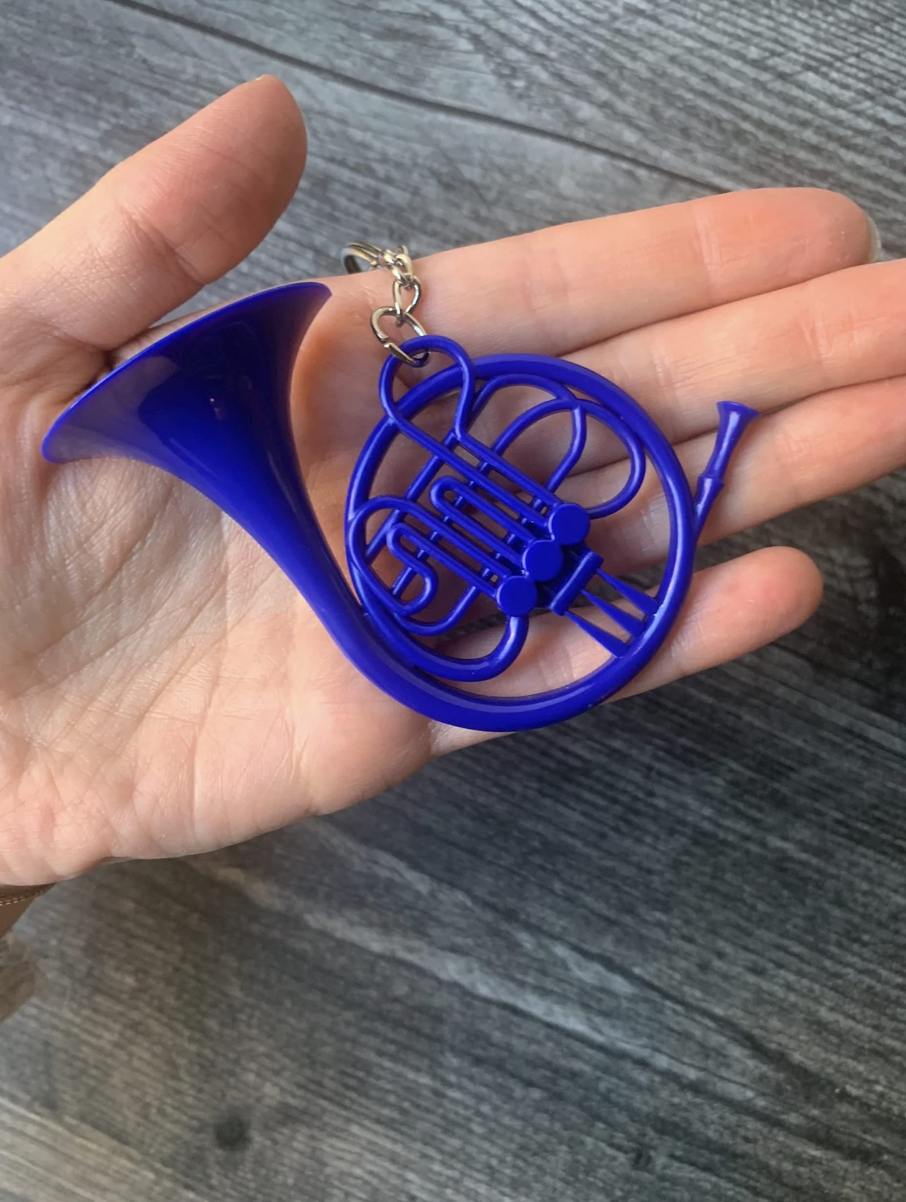 Blue French Horn Keychain/Pop Culture Gift/Backpack decor/HIMYM/Novelty Keyring