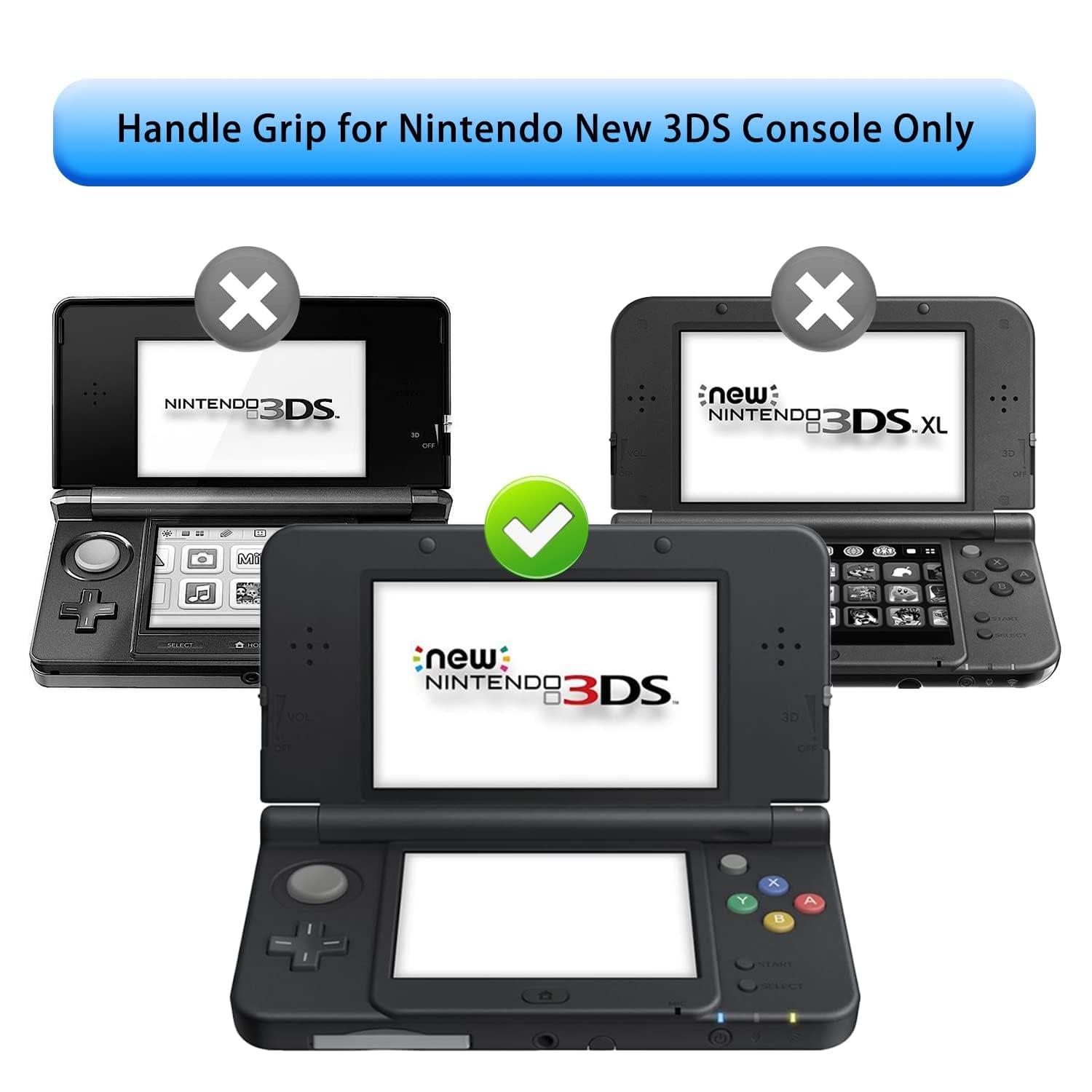 OSTENT Flexible Bracket Holder Handle Grip for Nintendo New 3DS Console Video Games