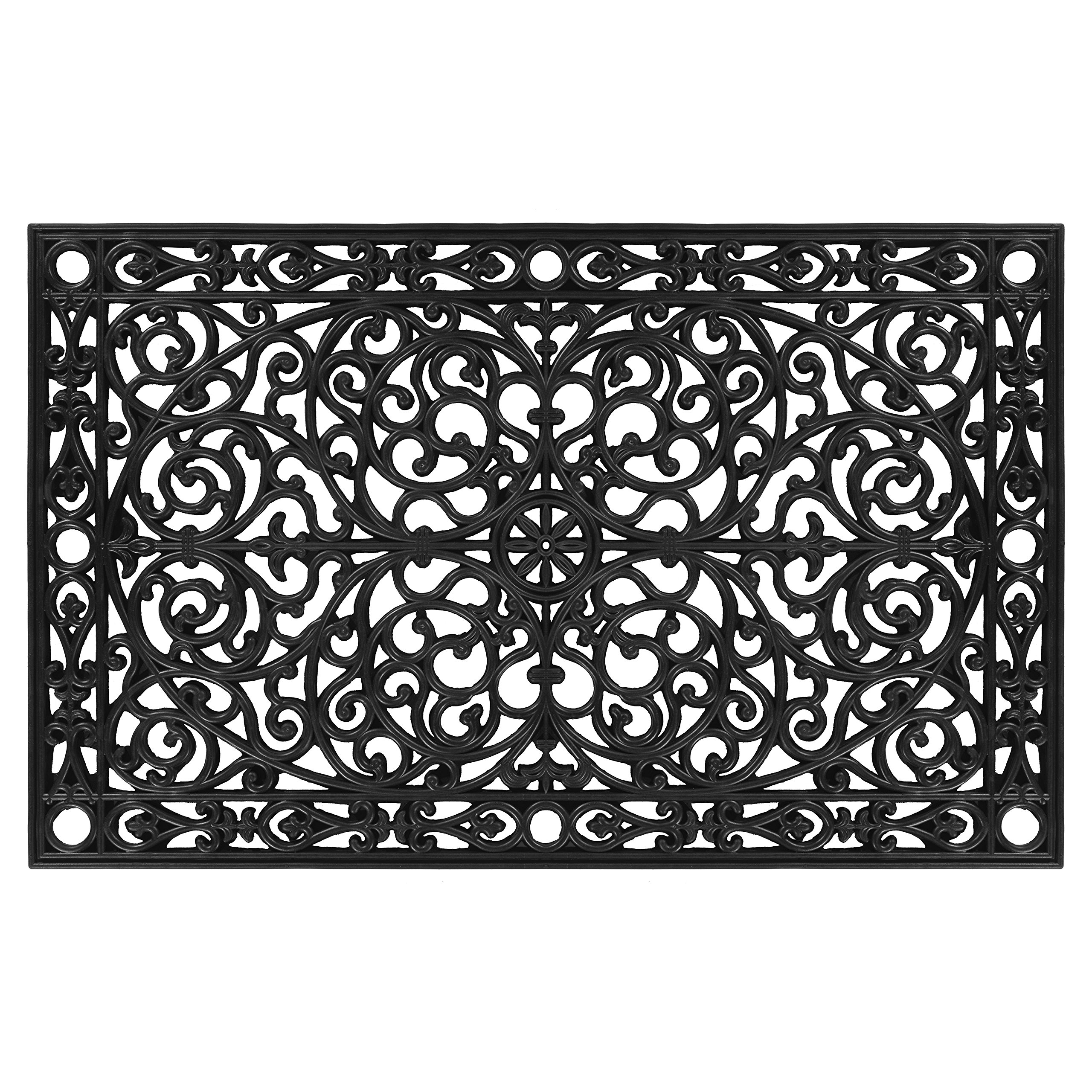 Calloway Mills AZ900223048 Gatsby Rubber Doormat, 30" x 48", Black
