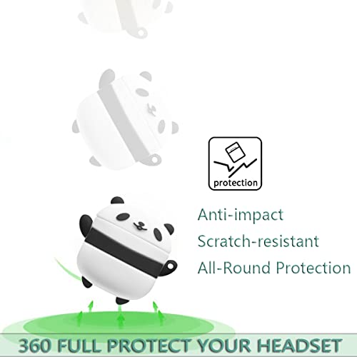 KaKuLan AirPods 3 Case Cover with Keychain, Durable Silicone Cute Cartoon Animal Character Case Cover Compatible with Airpods 3