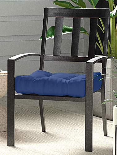 Leeymoo Square Outdoor/Indoor Seat Cushion 20x20, 2 Pack Tufted Patio Furniture Chair Pads with Thick Form Filled