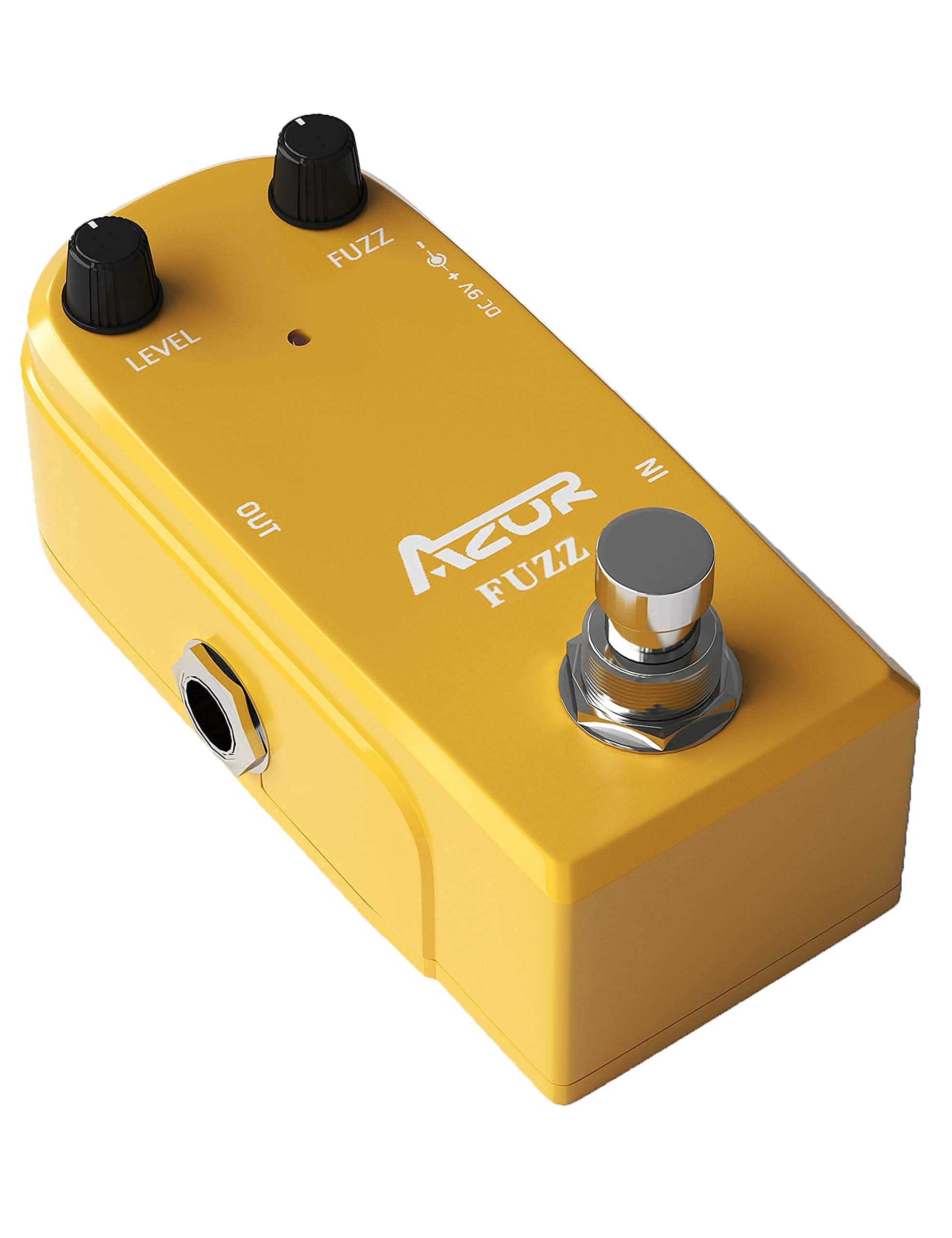 AZOR Vintage Fuzz Guitar Effect Pedal True Bypass Mini Pedal with Guitar Pedal Power Cable,9V Battery Clip Converter Power Cable