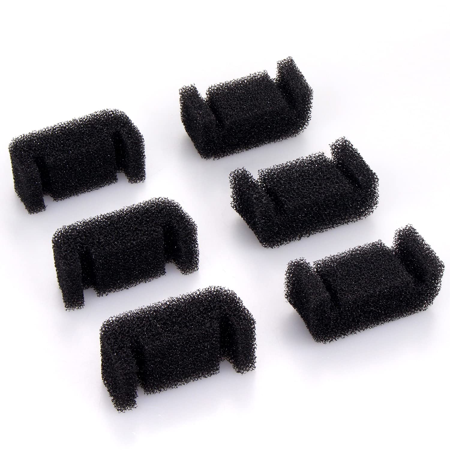 Comsmart Cat Fountain 6 Sponge Filters Replacement, Pet Dog Fountain Sponge Foam Filters for Round and Cubic Stainless Steel Top Cat Water Fountain Automatic Drinking Water Dispenser