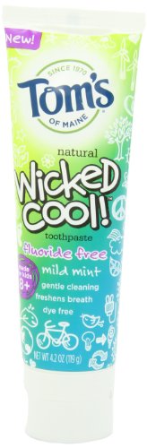 Tom's Of Maine Wicked Cool Mild Mint Kid's Toothpaste Fluoride Free, 4.2 Ounce