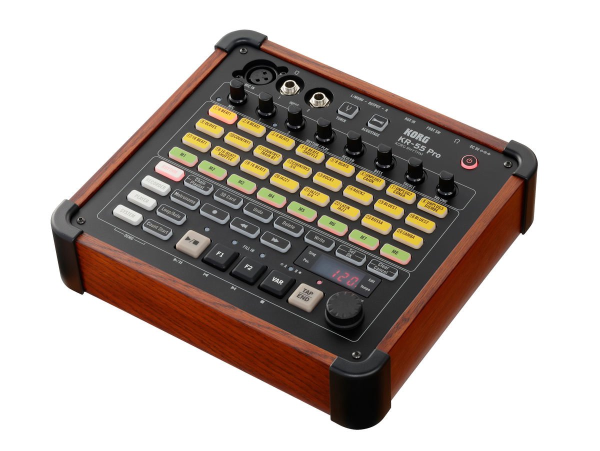 Korg KR-55 Pro Drum Machine Bundle with Sustain Pedal, SD Card, and Austin Bazaar Polishing Cloth
