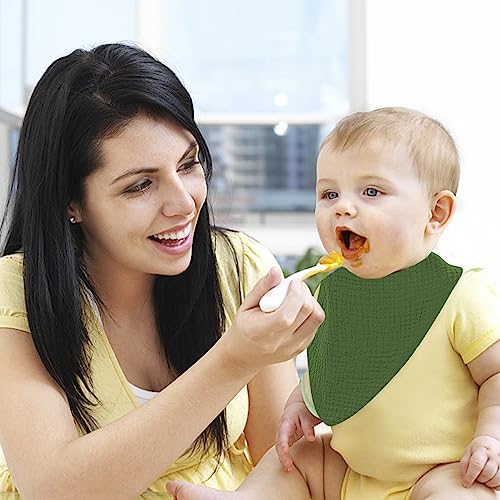 HBselect Muslin Baby Bibs 12 Pack Baby Bandana Bibs 100% Cotton for Unisex Boys Girls Absorbent Bib for Teething Drooling