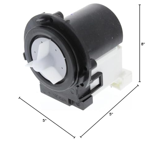 LG 4681EA2001T Genuine OEM Drain Pump Assembly for LG Washing Machines, Black