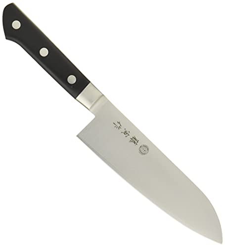 Fujitora Santoku, 6.7 inches (170 mm), Made in Japan, Cobalt Alloy Steel, Double Edged, Versatile Knife, For Meat, Fish, Vegetables, DP Cobalt Alloy Steel Insert, With Ferrule FU-503