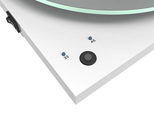 Pro-Ject T1 Phono SB Turntable with Built-in Preamp and Electronic Speed Change (Satin White)