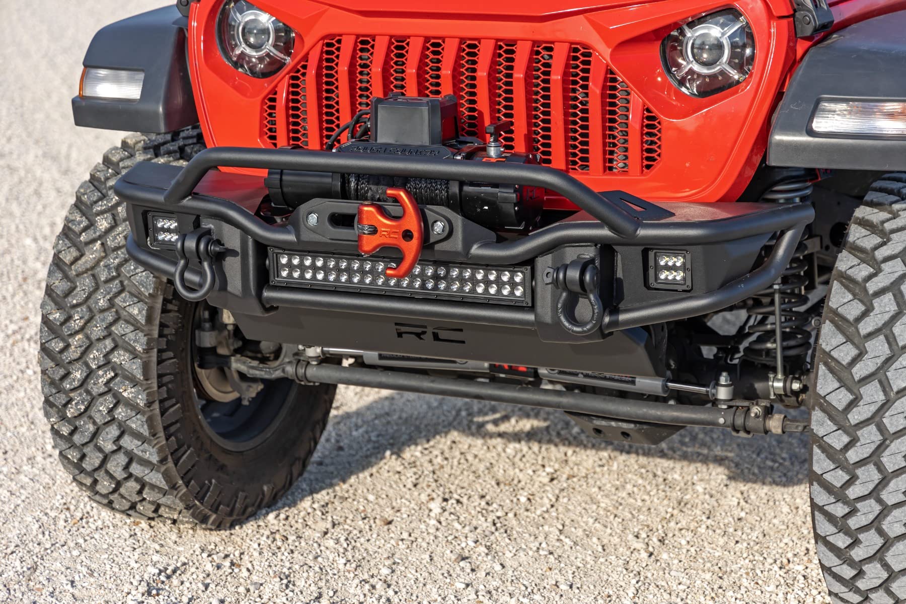 Rough Country Tubular Front Bumper for 07-24 Jeep Gladiator JT/JK & JL - 10647
