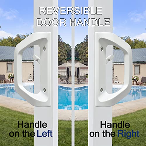 EASILOK Sliding Patio Door Handle Set with Mortise Lock, Heavy Duty Replacement Sliding Glass Door Handle Set, Fits Door Thickness from 1-1/2" to 2-4/25", 3-15/16”Screw Hole Spacing, Non-Handed