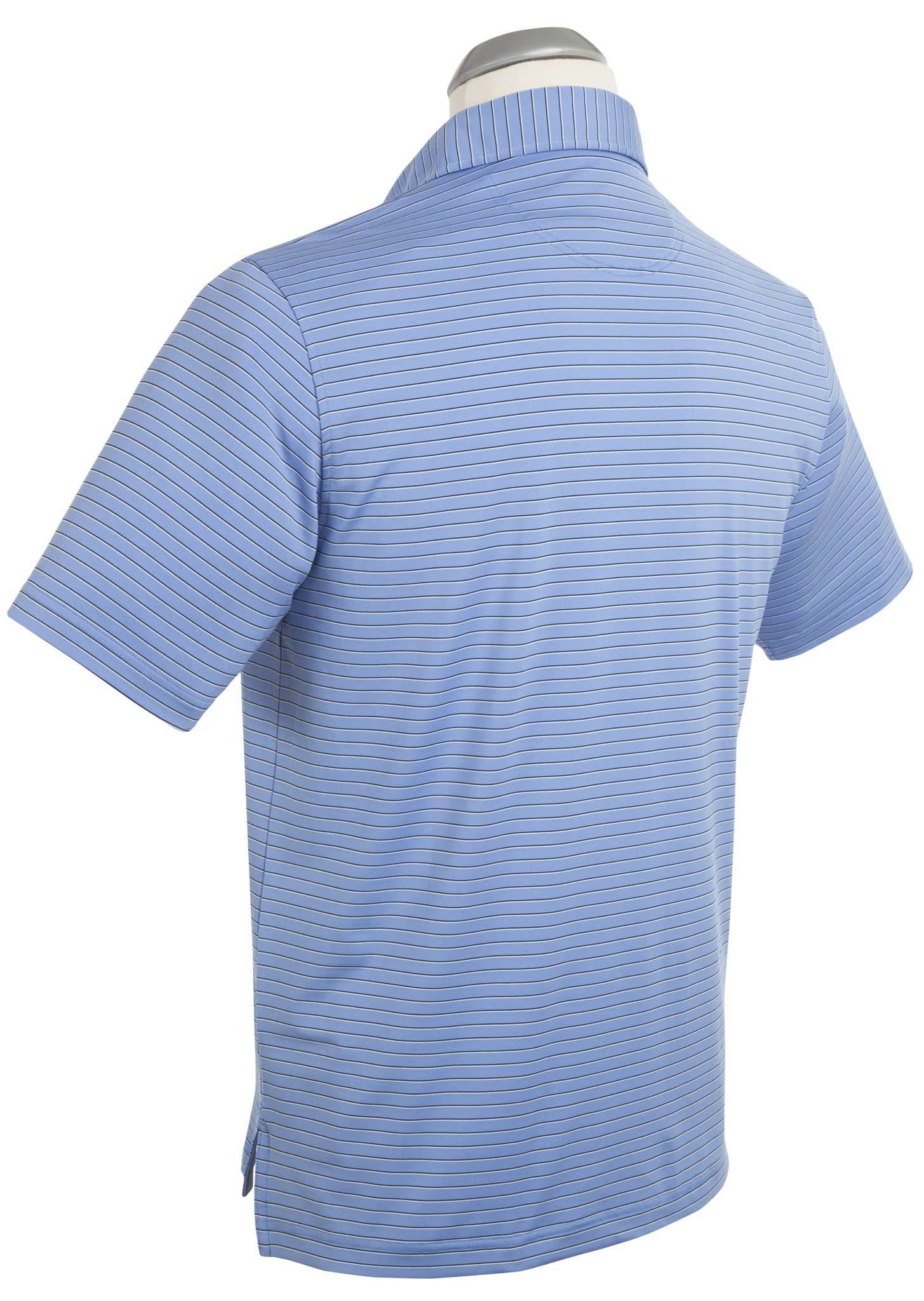 Bobby Jones Golf Apparel - Performance RTJ Cypress Stripe Short Sleeve Golf Polo for Men (XX-Large, Sky Blue)