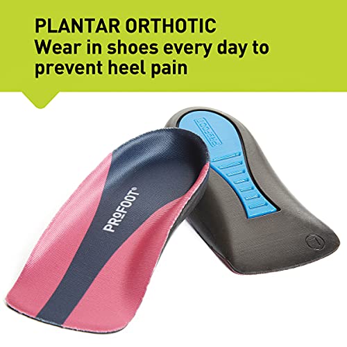 PROFOOT Plantar Fasciitis Pain Relief Kit with Shoe Insoles, Arch Support Cushions, Compression Sleeve & Foot Massage Ball, Women's Size 6-12 (4 Piece Set)