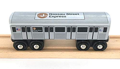 Munipals MP01-110J NYC Subway J-Train Nassau Street Express Wooden Railway Compatible R179